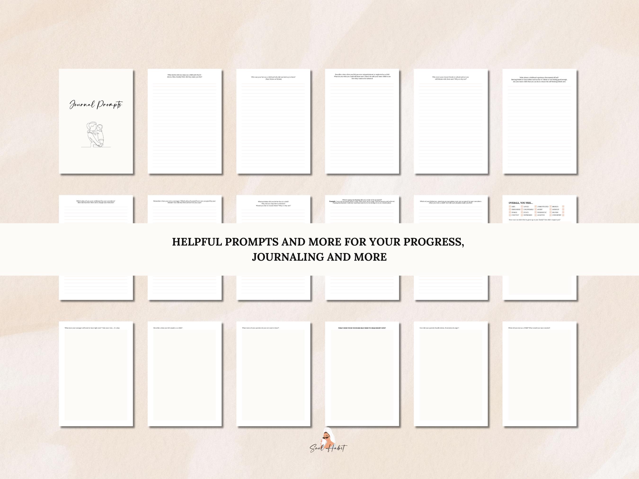 Inner Child Worksheets, Inner Child Healing, Childhood Trauma, Prompts ...