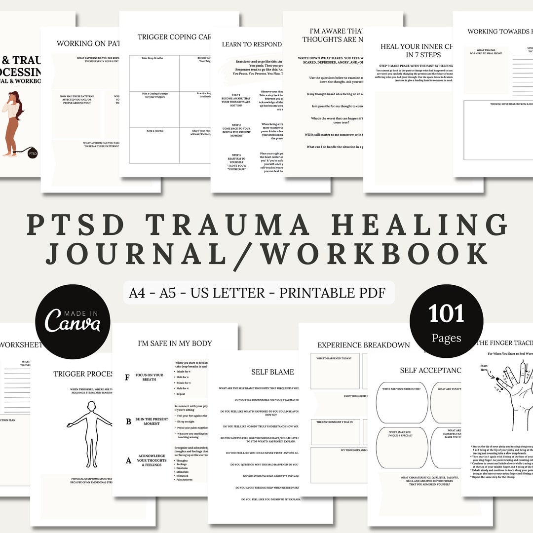 Trauma Healing Workbook Editable Trauma Processing Journal - Etsy UK