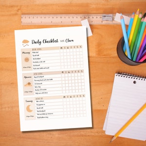 Kids Morning Routine Printable Chore Chart for Kids Printable Checklist ...