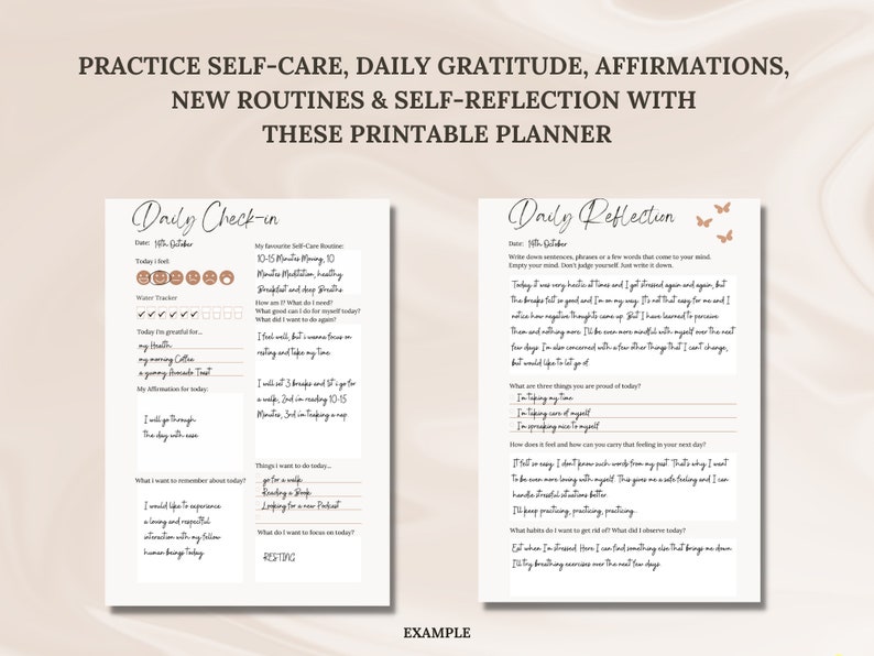 Self-care Planner Printable Mindfulness Workbook Self-love - Etsy