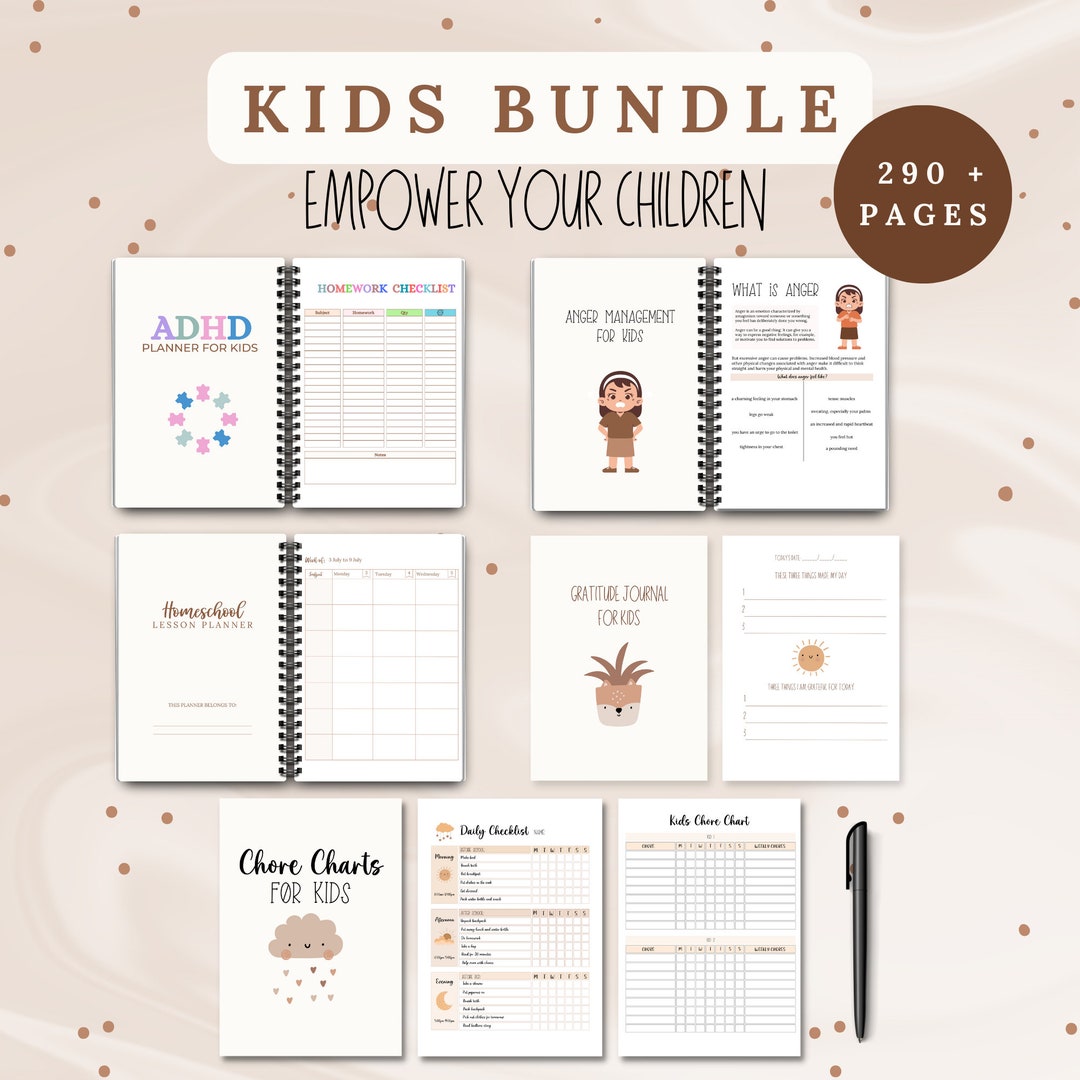 Kids Chore Chart Bundle Printable Daily Routine for Multiple Kids Daily ...