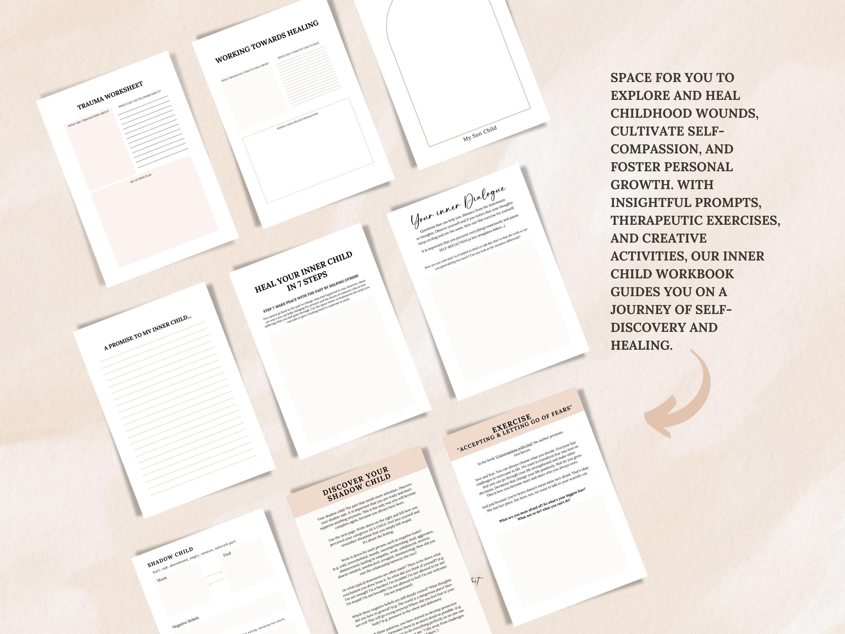 Inner Child Worksheets, Inner Child Healing, Childhood Trauma, Prompts ...