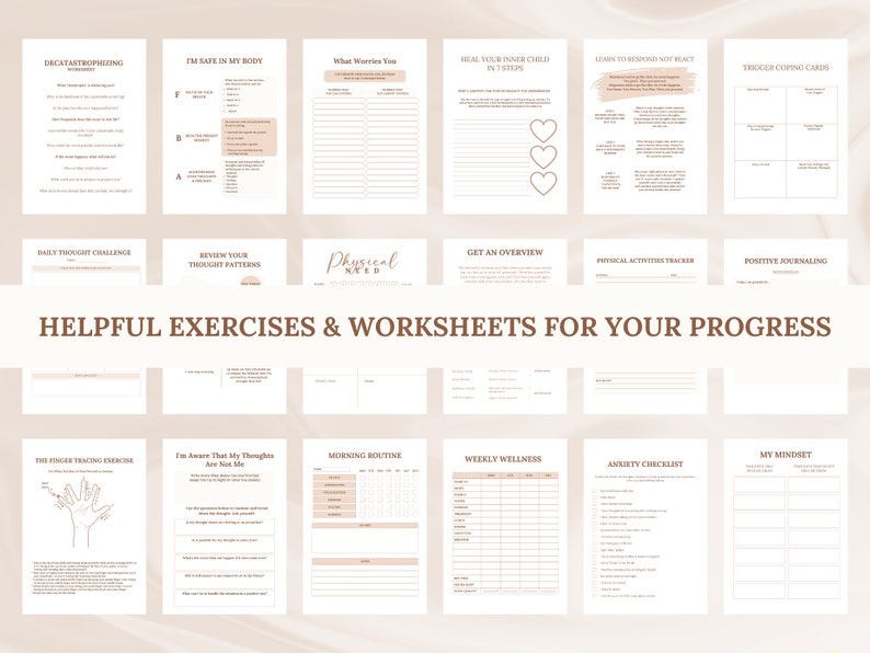 Self Care Bundle Printable Mental Health Bundle Printable Therapy ...