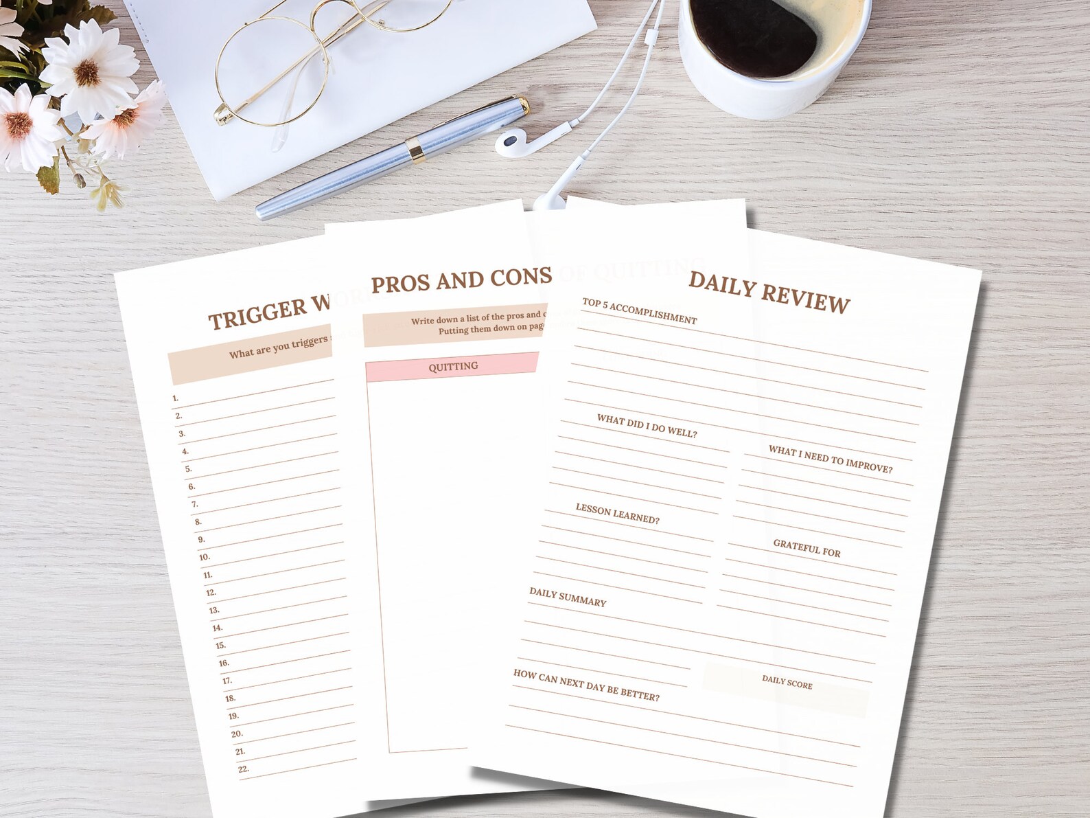 Addiction Recovery Planner Printable Worksheets Addiction Self Care ...