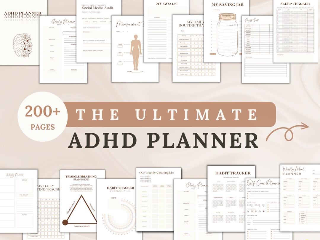 Adhd Planner Printable Planner for Adult - Etsy