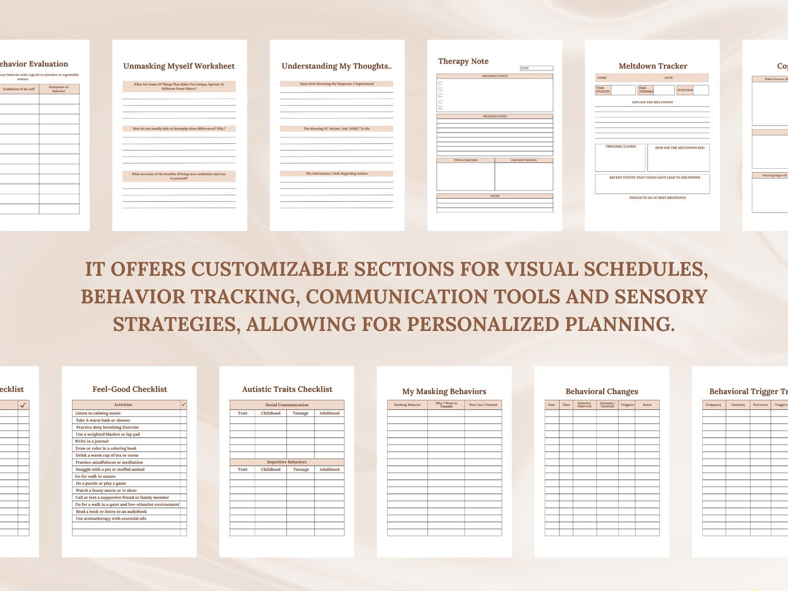 Autism Journal Printable Autism Worksheets Autistic Adult Gift Autism ...