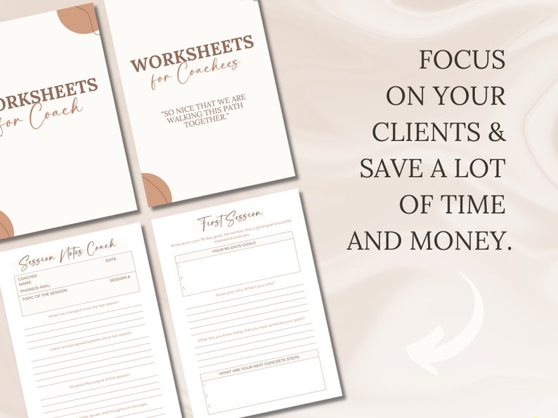 Life Coaching Worksheet Templates Client Session Note Life Coaching ...
