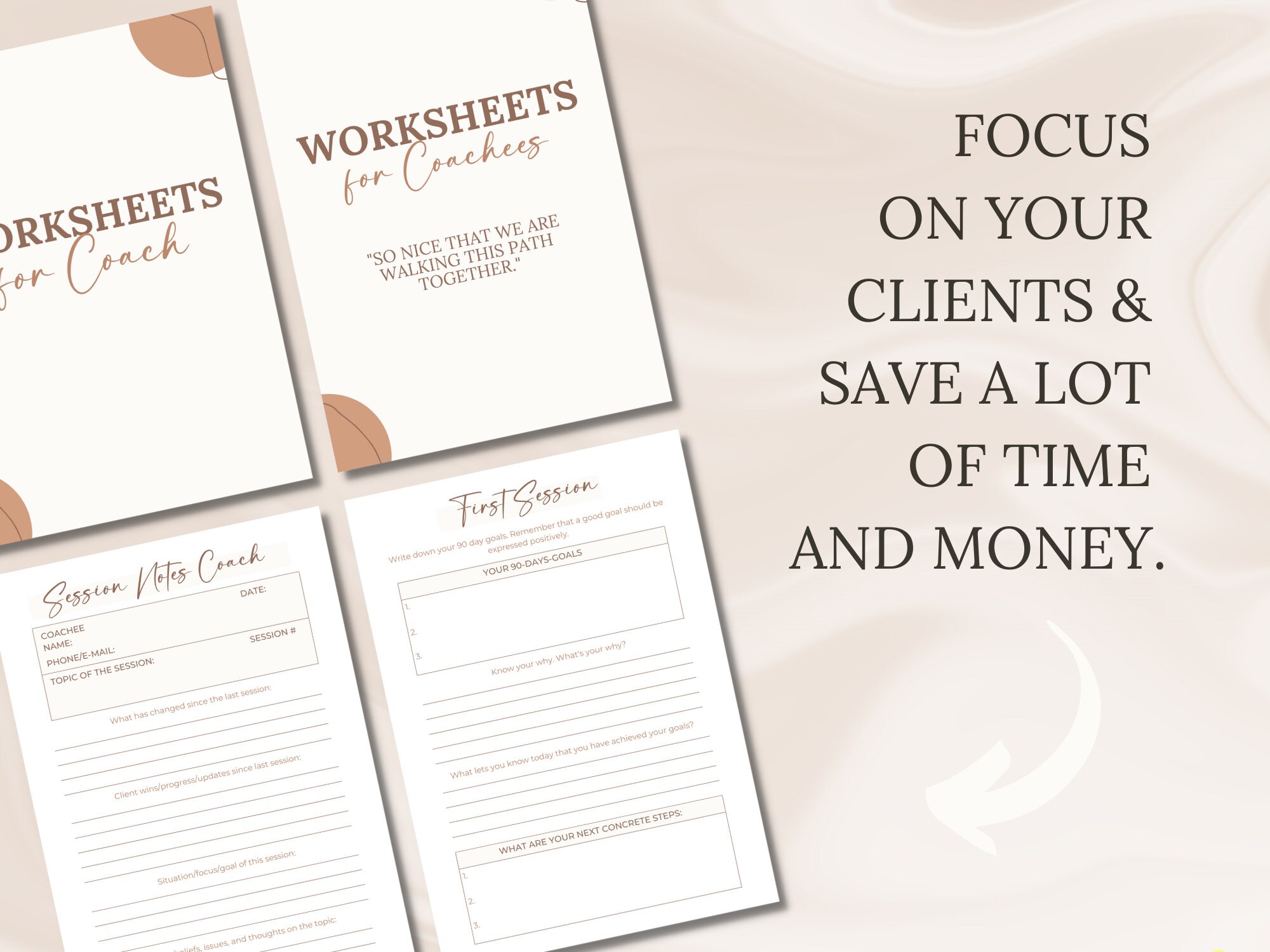 Life Coaching Worksheet Templates Client Session Note Life - Etsy