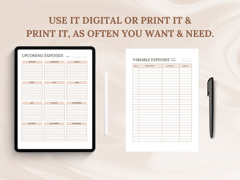 Expense Tracker Printable Business Expense Log Spending - Etsy