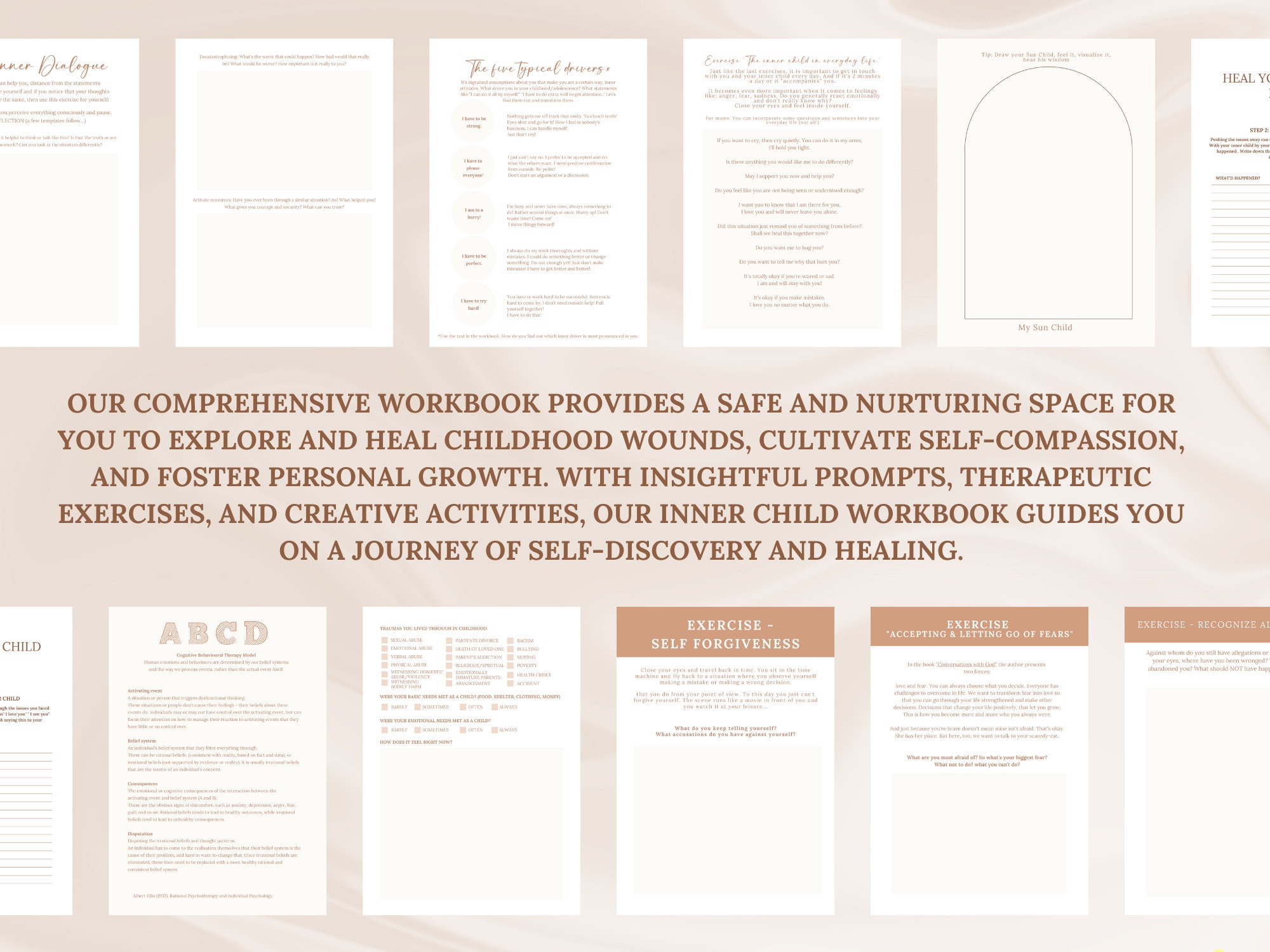 Inner Child Healing Worksheets Printable Inner Child Workbook - Etsy