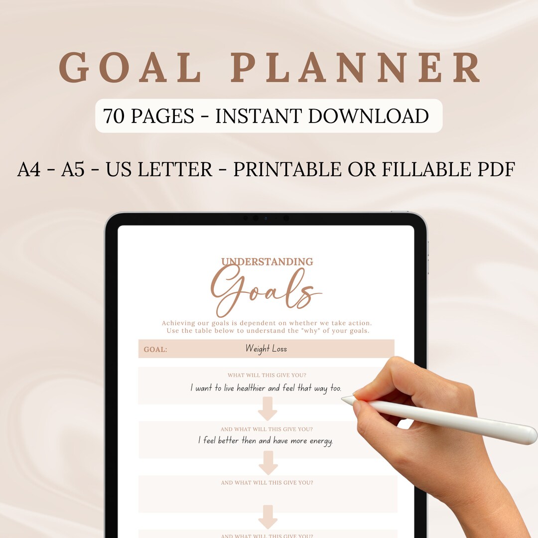 Goal Planner Bundle Life Goals Printable Goal Setting Planner Weekly ...