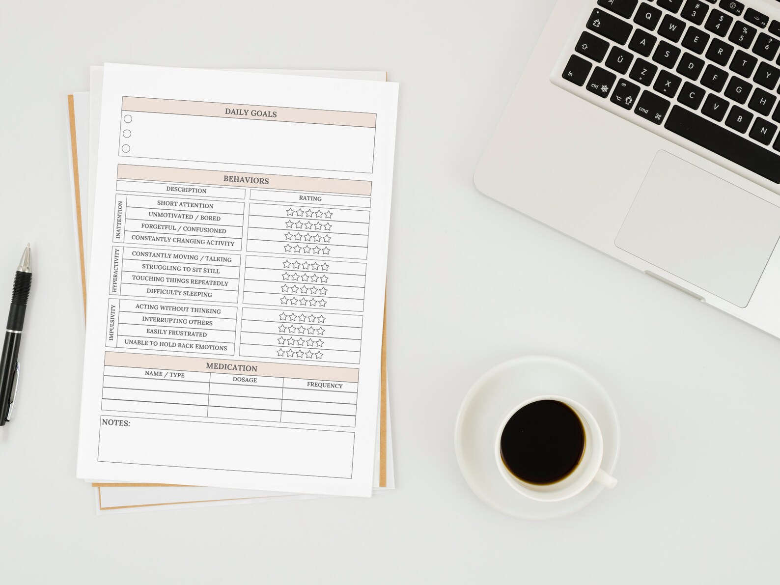 ADHD Behavior Tracker Printable ADHD Tracker Adult - Etsy UK