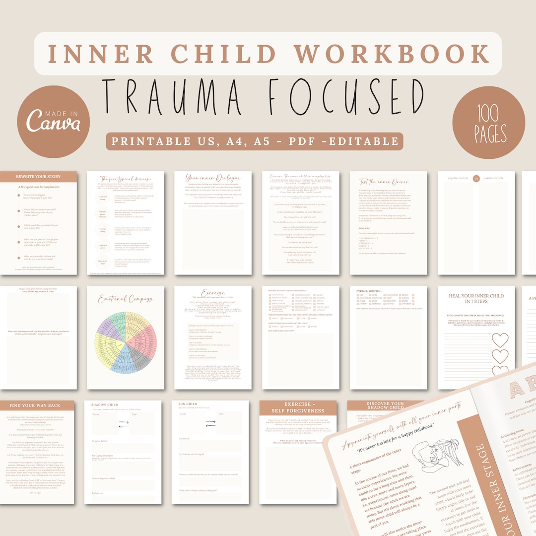 Inner Child Workbook Editable Worksheets for Inner Child Healing Inner ...