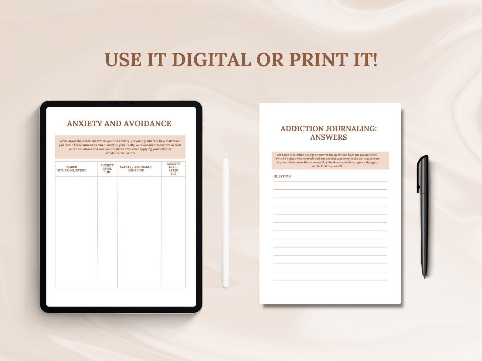 Addiction Recovery Planner Printable Worksheets Addiction Self Care ...