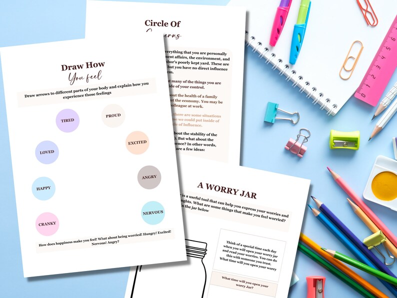Teen Mental Health Journal, Teen Therapy Workbook, Teen Coping Skills ...