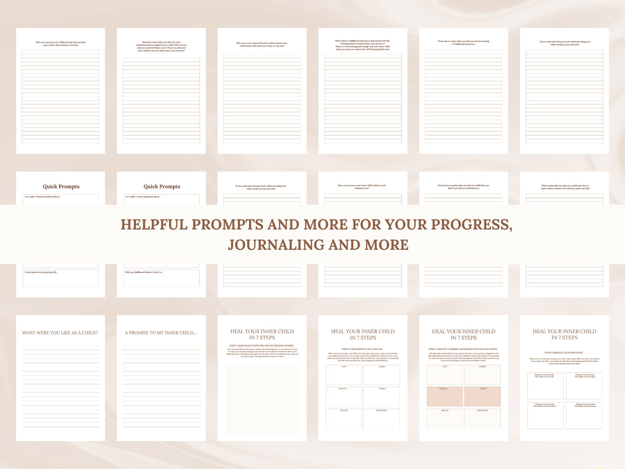 Inner Child Journal Healing Worksheets Inner Child Prompts Shadow Work ...
