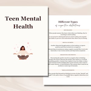 Teen Mental Health, Teen Therapy Journal, Teen Coping Skills - Etsy