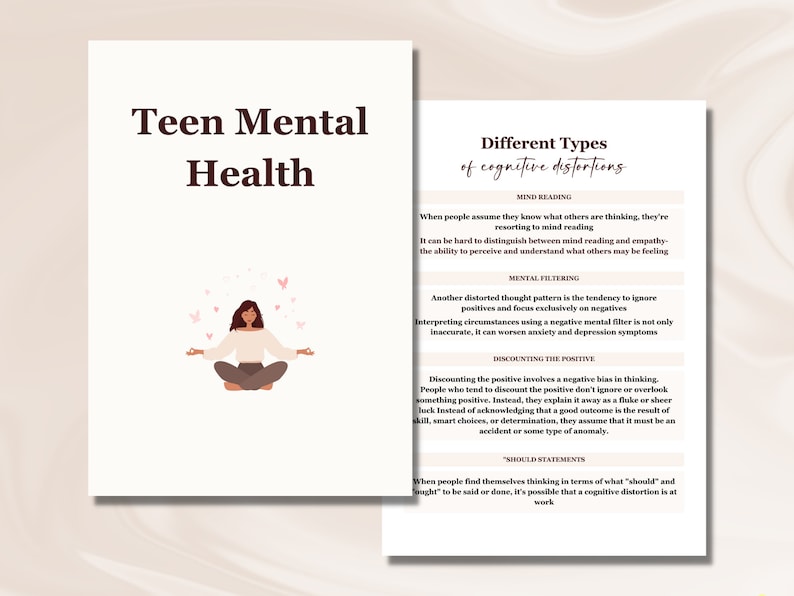 Teen Mental Health, Teen Therapy Journal, Teen Coping Skills - Etsy