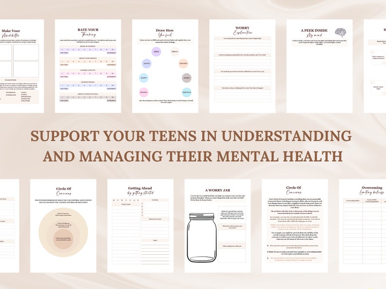 Teen Mental Health, Teen Therapy Journal, Teen Coping Skills - Etsy