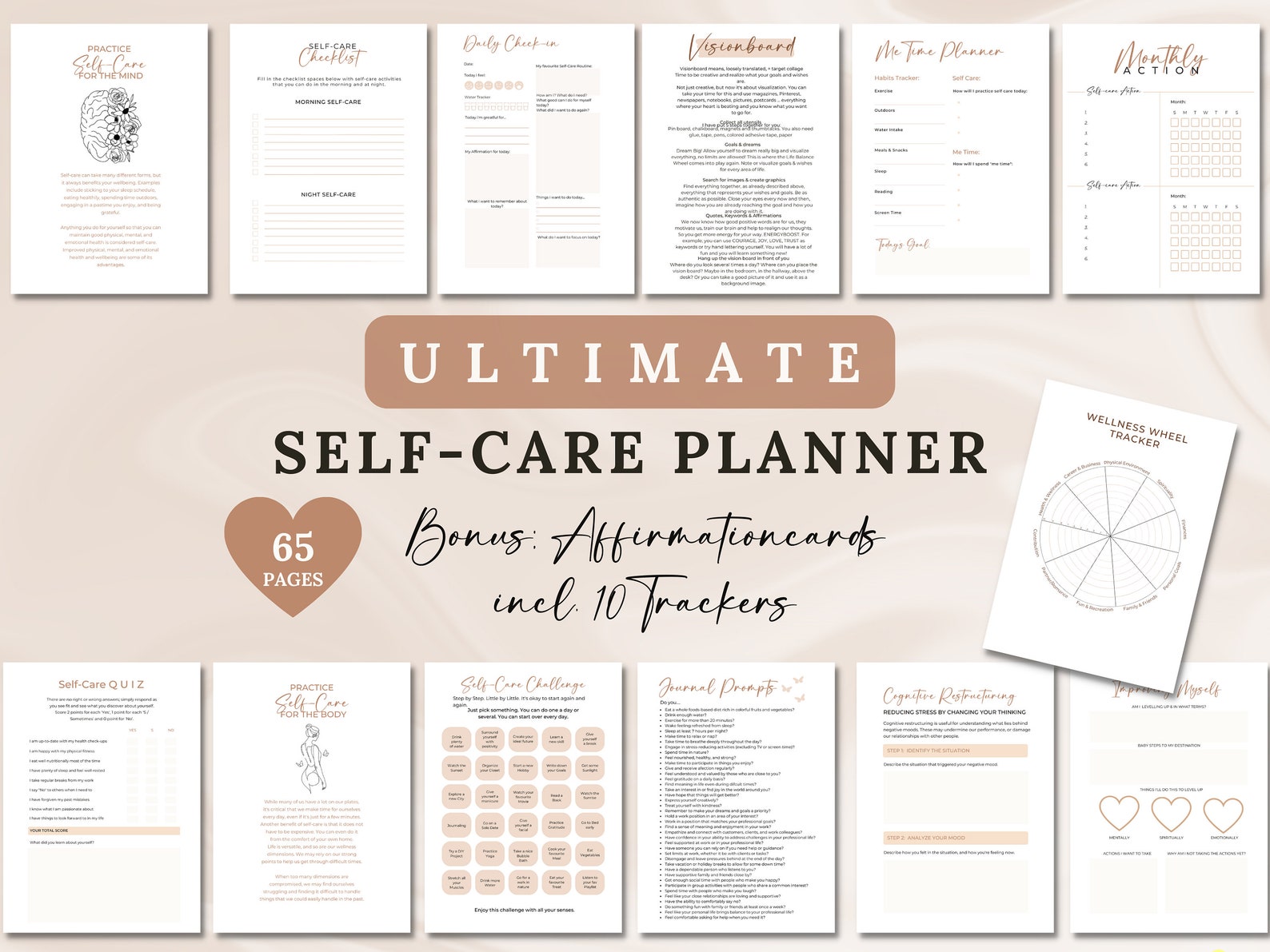 Self-care Planner Printable Mindfulness Workbook Self-love Journal ...