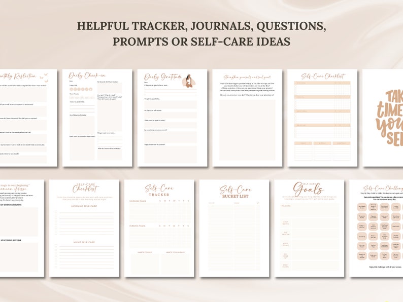 Self-care Planner Printable Mindfulness Workbook Self-love - Etsy