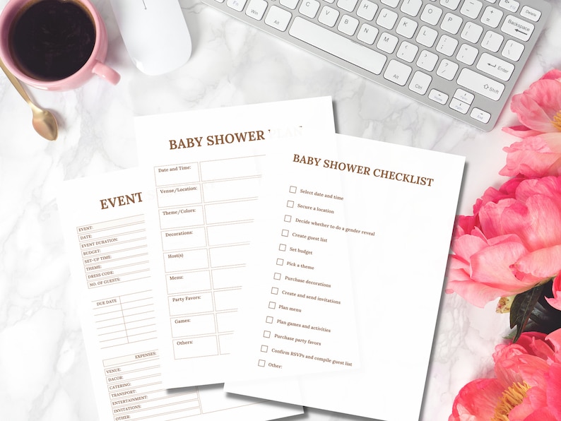 Baby Shower Planner Printable, Event Organizer (32 Pages, PDF) - Etsy