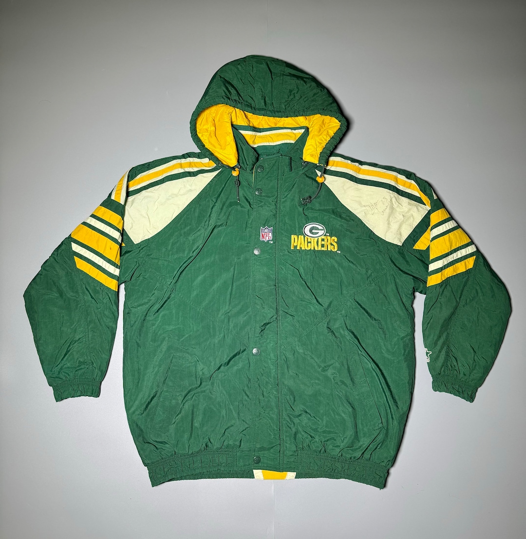 Starter Jacket Green Bay Packers Signed by Adam Timmerman #63 NFL Pro ...