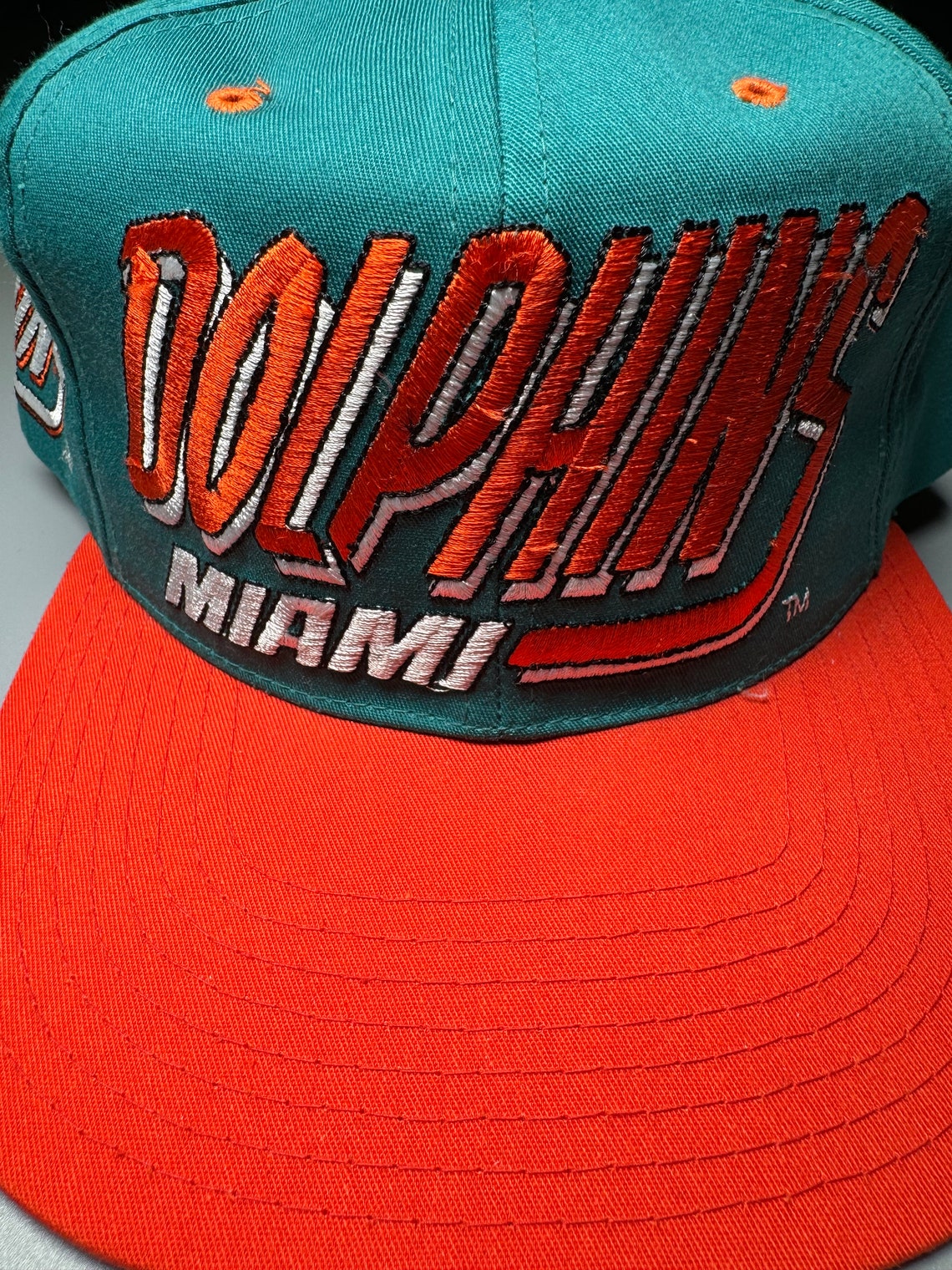 AJD Hat Miami Dolphins Vintage Snapback Baseball Cap 90s NFL Football ...