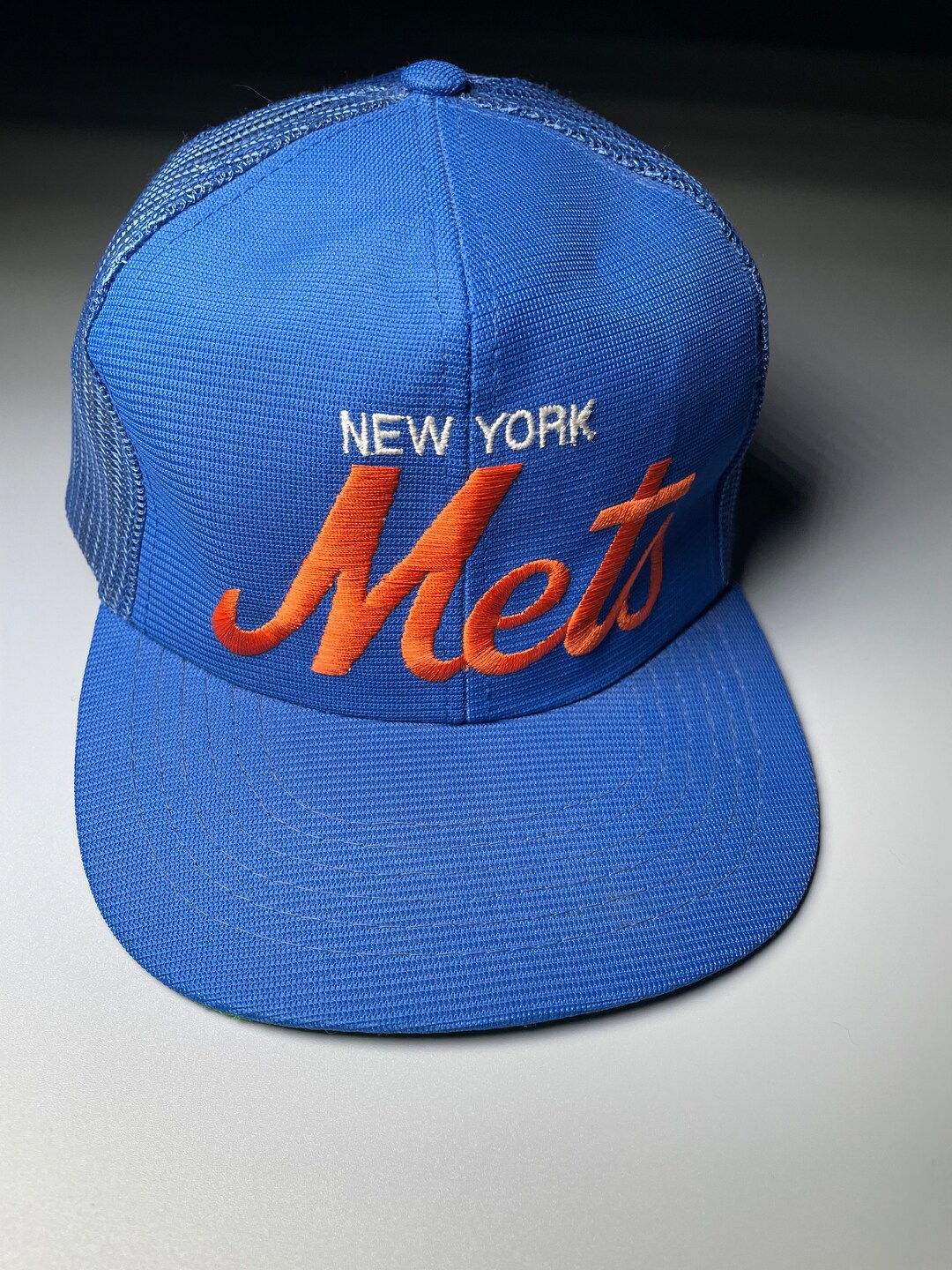 Annco Vintage MLB Snapback New York Mets Spellout Mesh Trucker Baseball ...