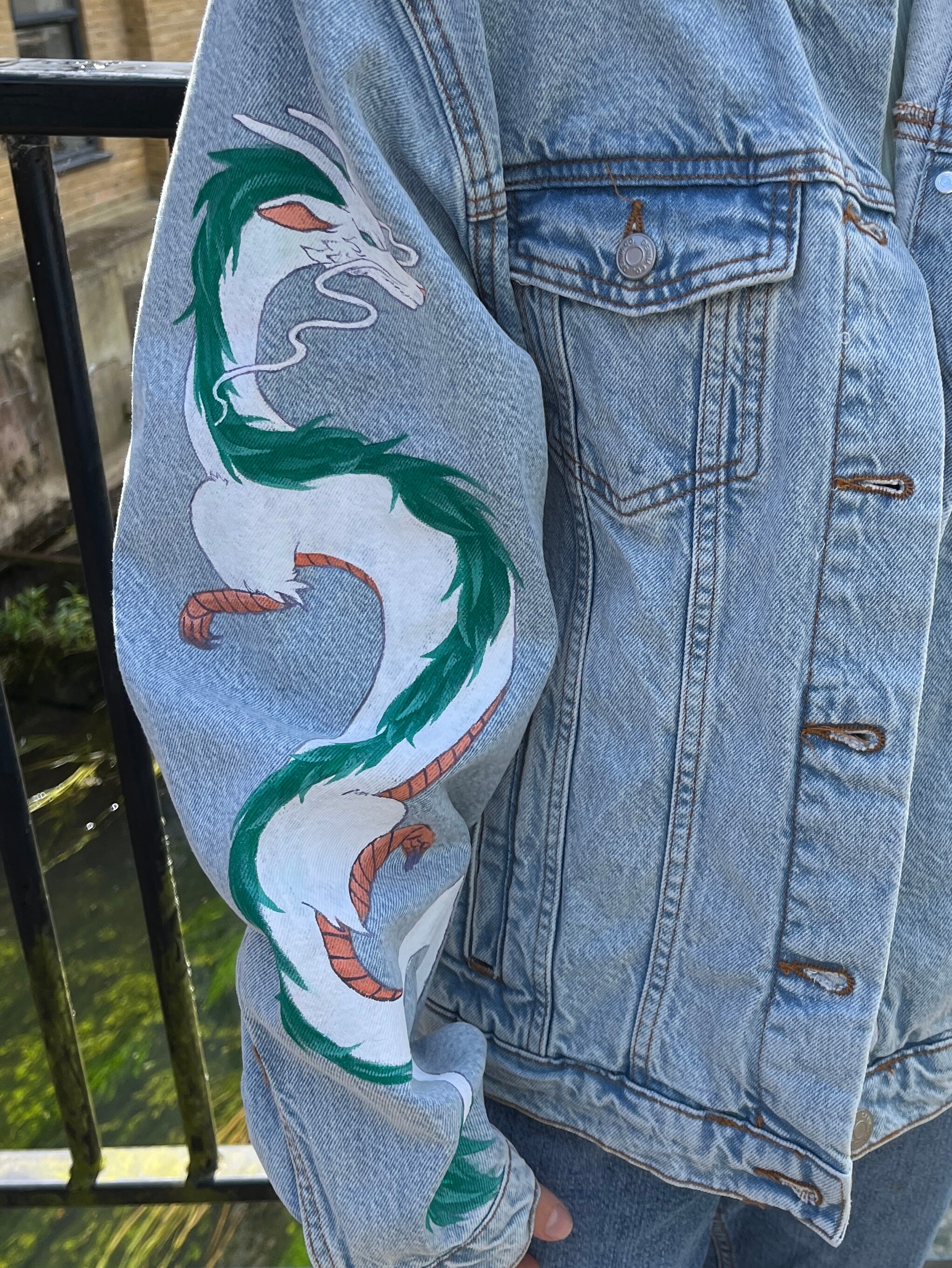Spirited Away Hand Painted Denim Jacket Custom Handmade Painted Clothes ...