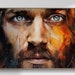 Jesus Wept, Face of Jesus With Blue Eyes, Closeup Large Christian ...