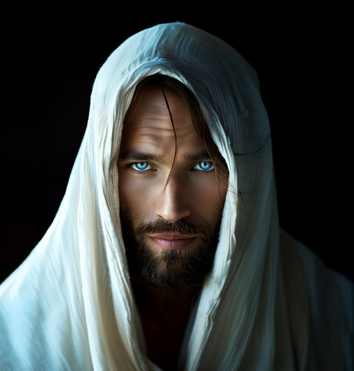 Face of Jesus With Blue Eyes, Photo of Jesus Turn Your Eyes Upon Jesus ...