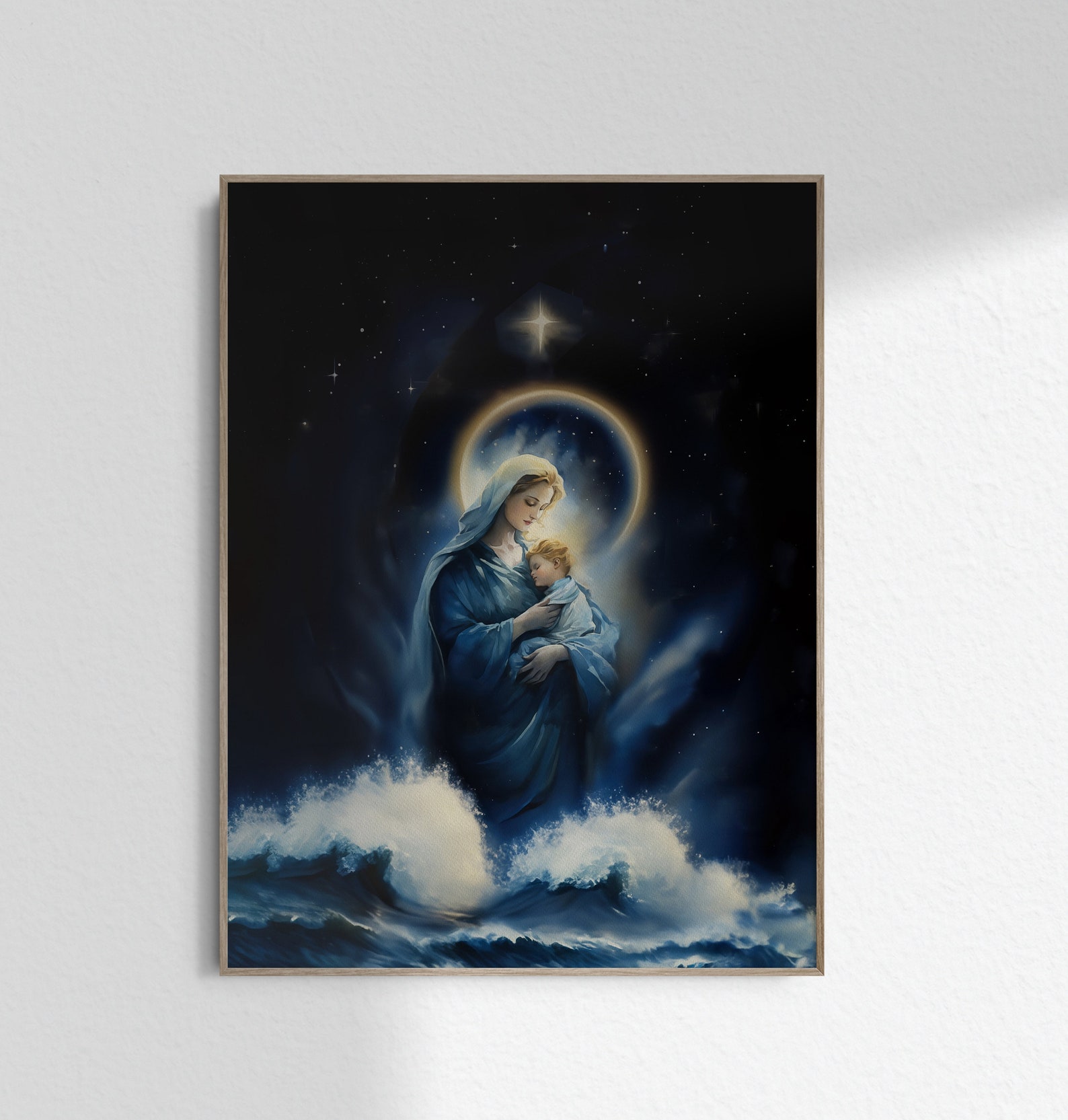 Our Lady Star of the Sea Art Virgin Mary Art, Catholic Wall Art ...