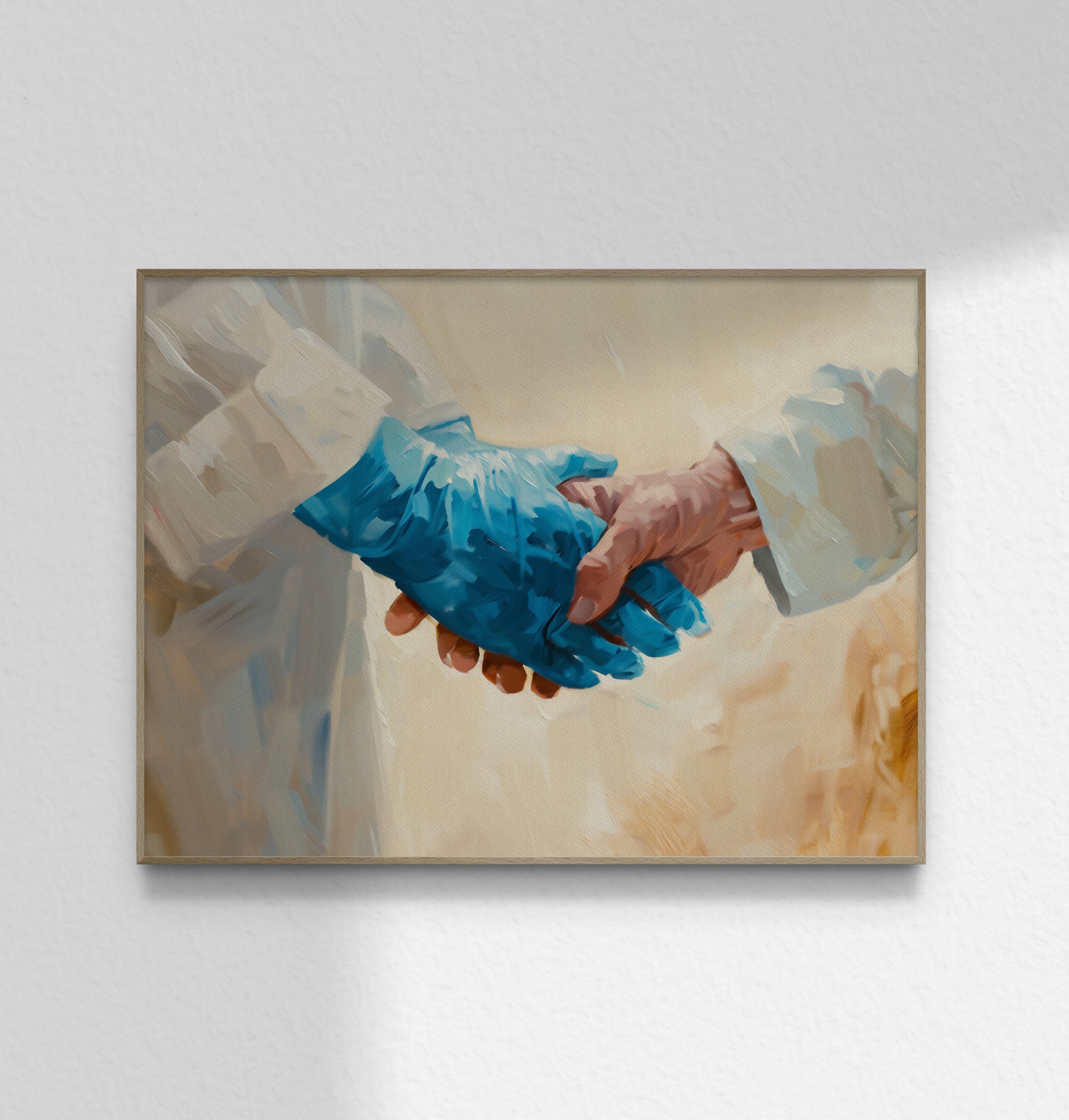 Jesus Holds Nurse's Hand, Christian Nurse Gift Christian Art, EMT ...