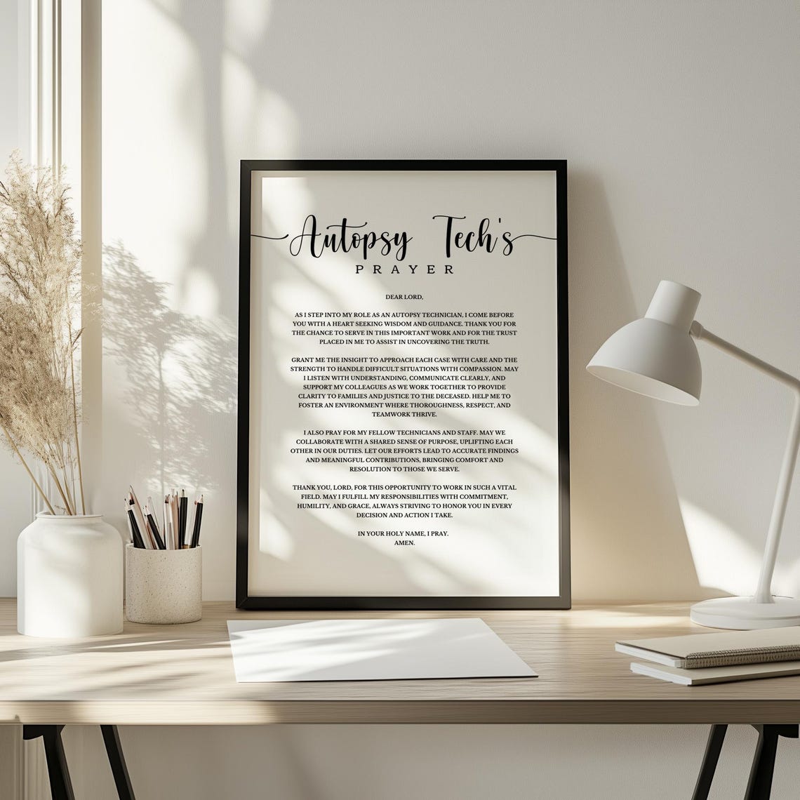 Autopsy Tech's Prayer Gift for Forensic Technician Christian Prayer ...