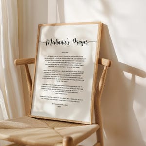 Mechanic's Prayer Gift for Mechanic Christian Prayer Technician Prayer ...