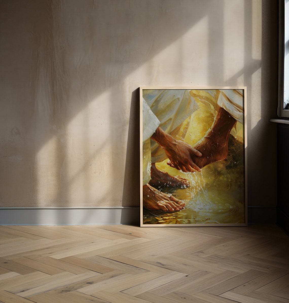 Jesus Washing Feet Art Christ Washes Feet Art, Feet of Jesus Christian ...