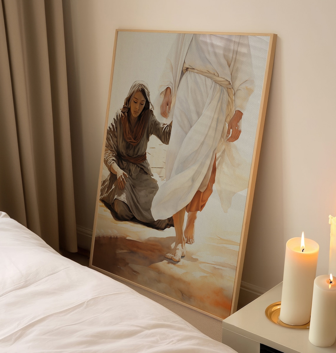 Hem of His Garment Print Bleeding Woman Art Touching the Hem Healing ...