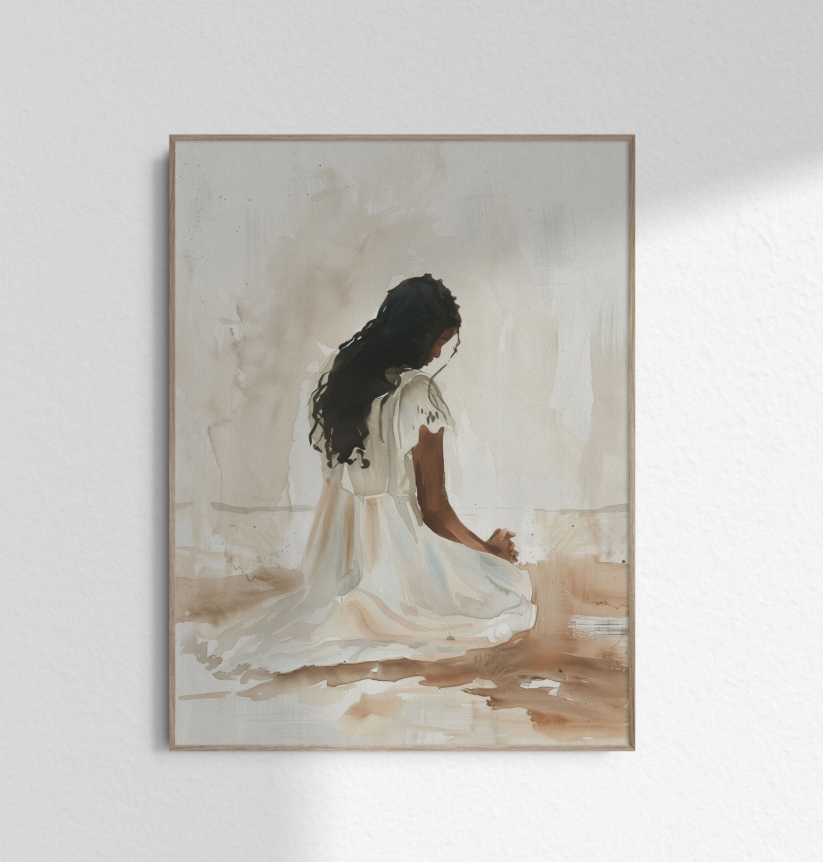 Black Girl Praying Wall Art Black Woman Art Praying Art Christian Girls ...