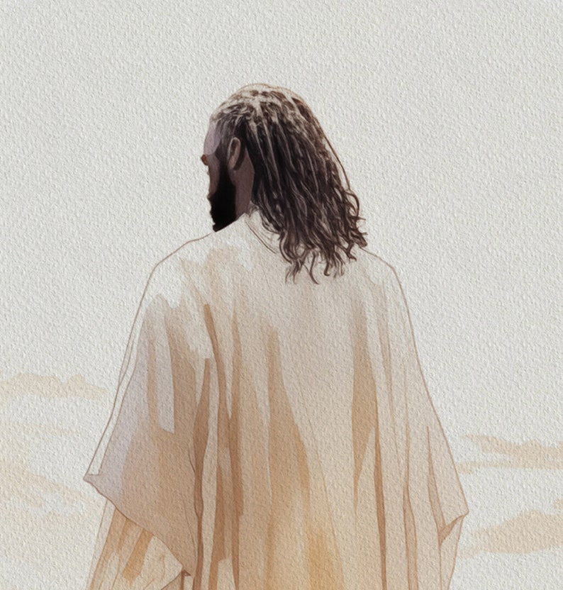 Come Follow Me Black Jesus With Children Art Black Christ Walking Print ...