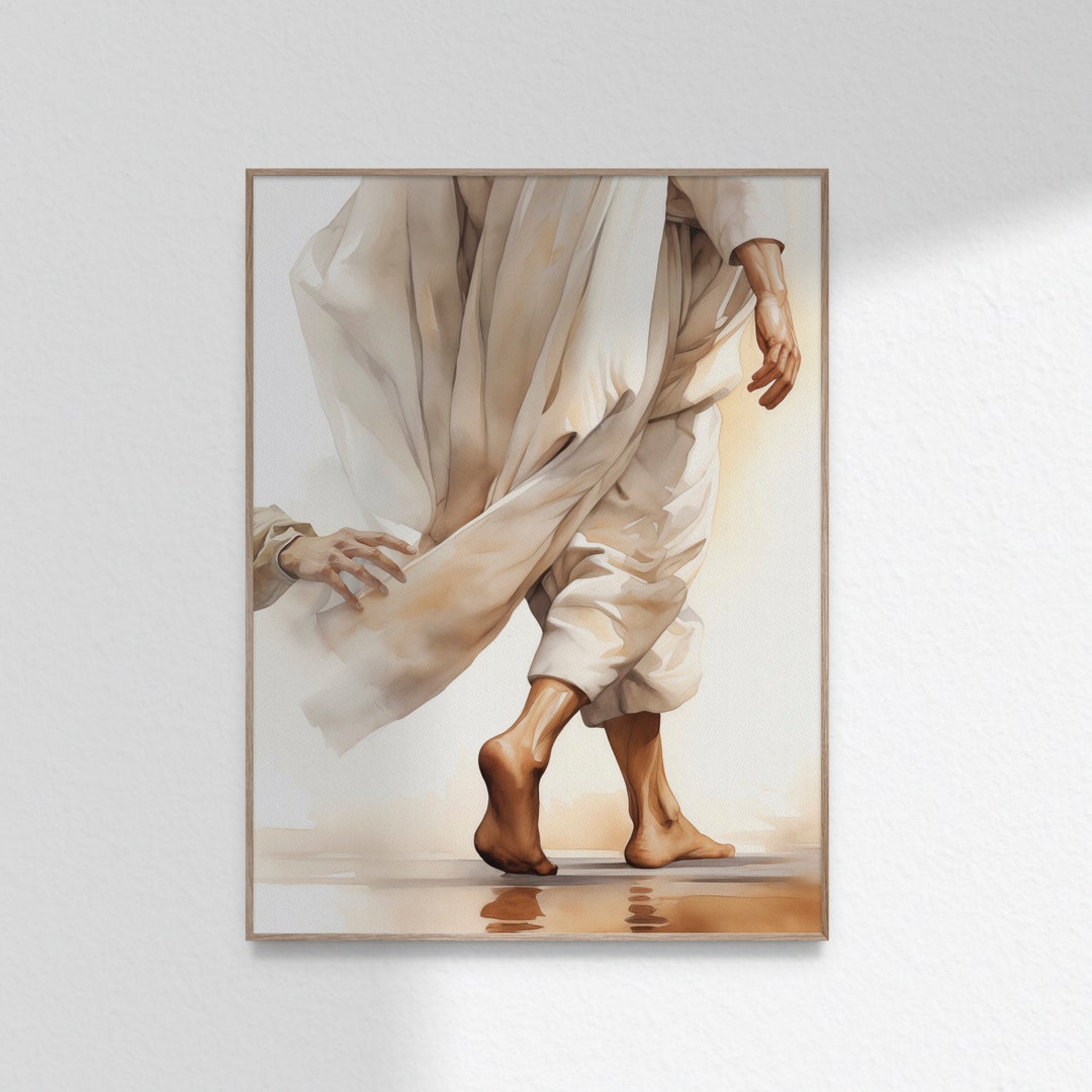 Touching the Hem of Jesus Garment Sketch Hem of Robe Wall Art Print ...