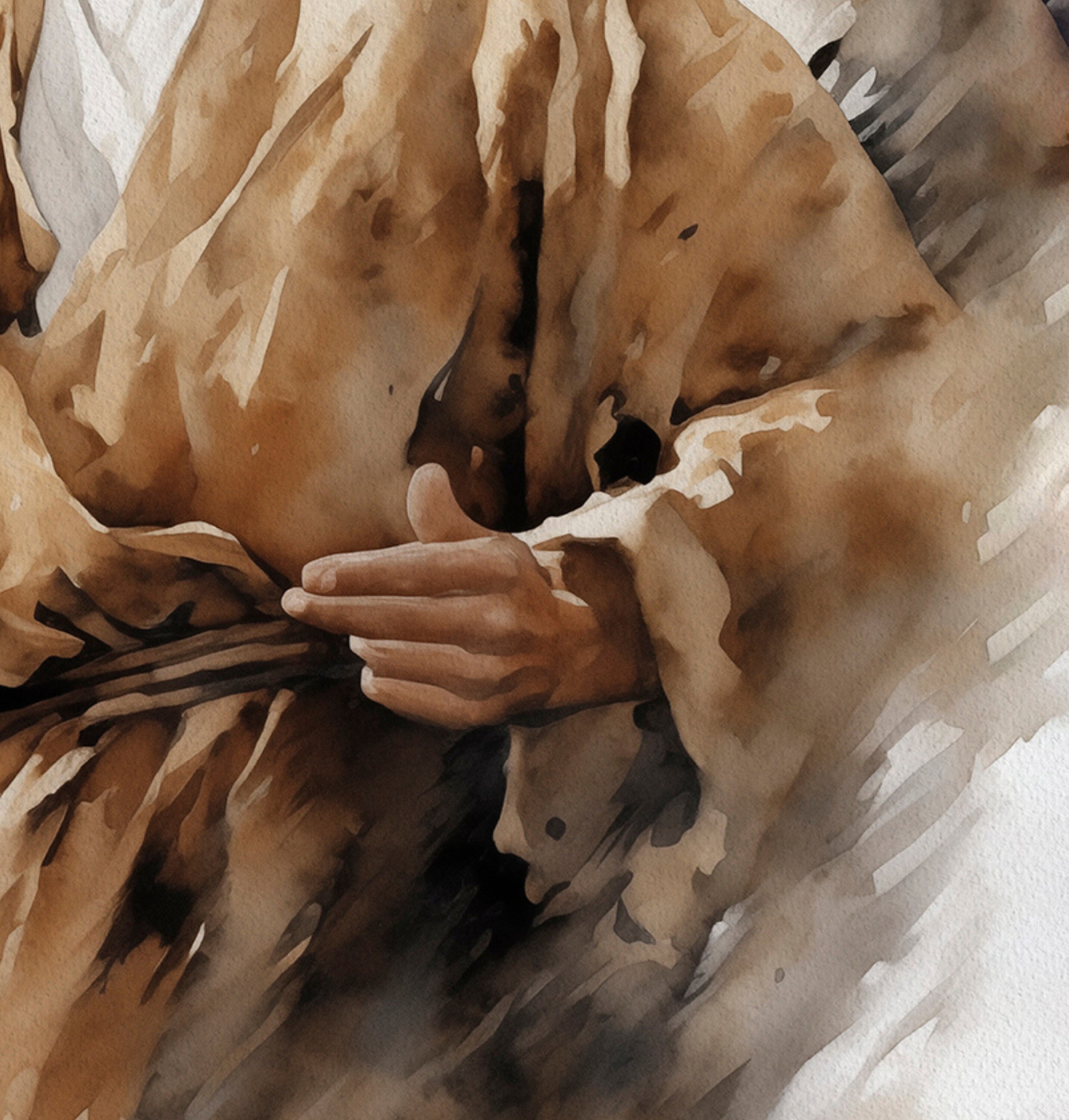 Jesus Withers the Fig Tree Jesus Curses Parable Painting Watercolor ...
