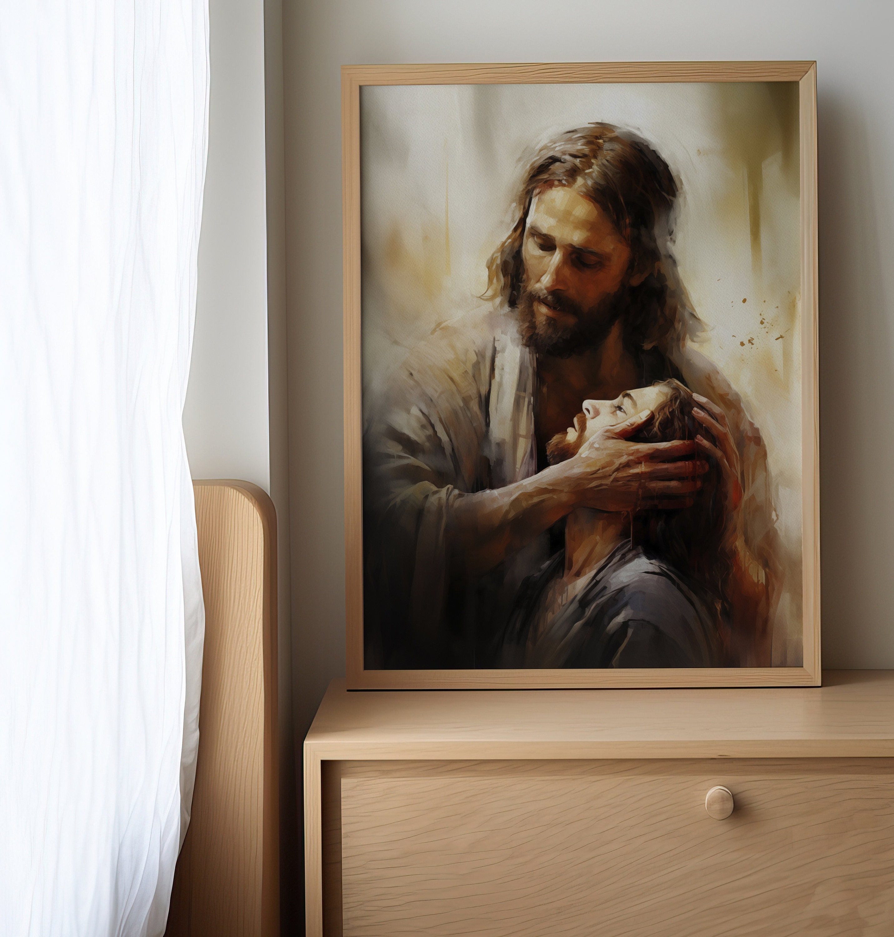 Jesus Heals a Deaf Man, Hope Sympathy Gift, Miracles of Jesus Art ...