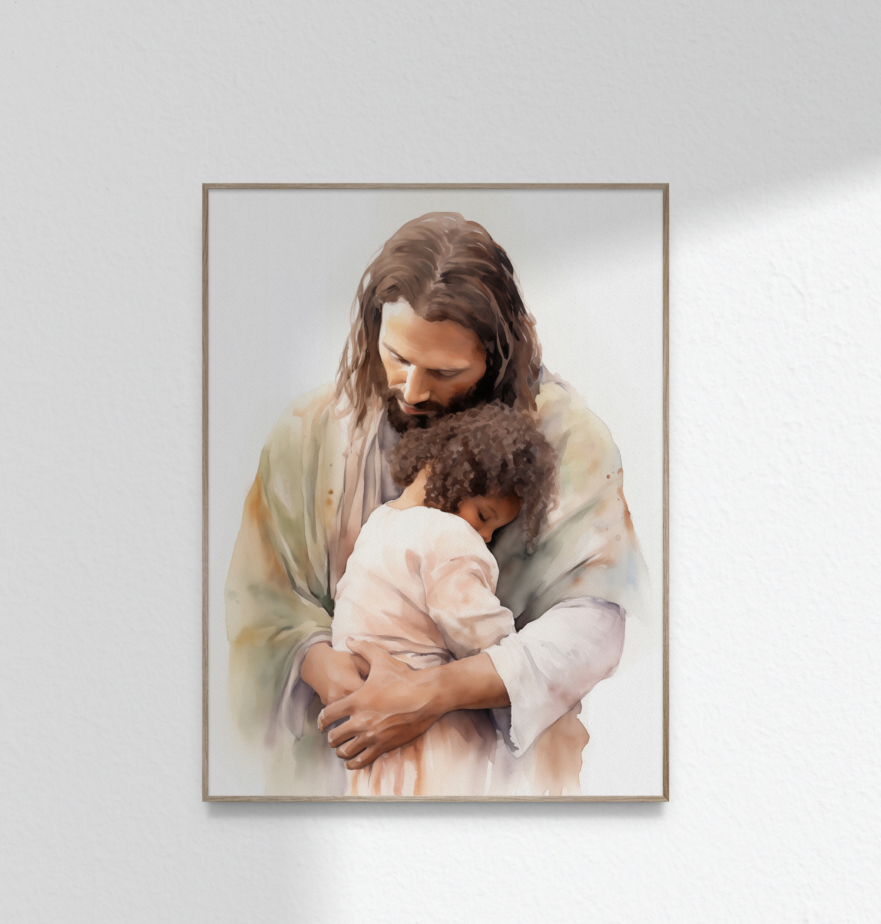 Child in Your Arms, Child of God, Jesus Christ Watercolor Painting ...