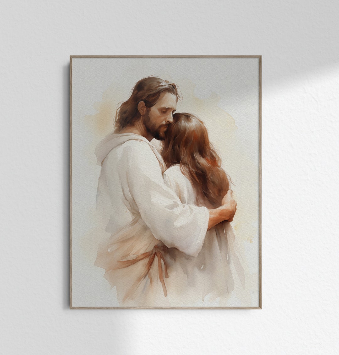 Jesus Hugging Girl Art, Jesus Hugging Woman, Jesus Embrace Woman Jesus ...