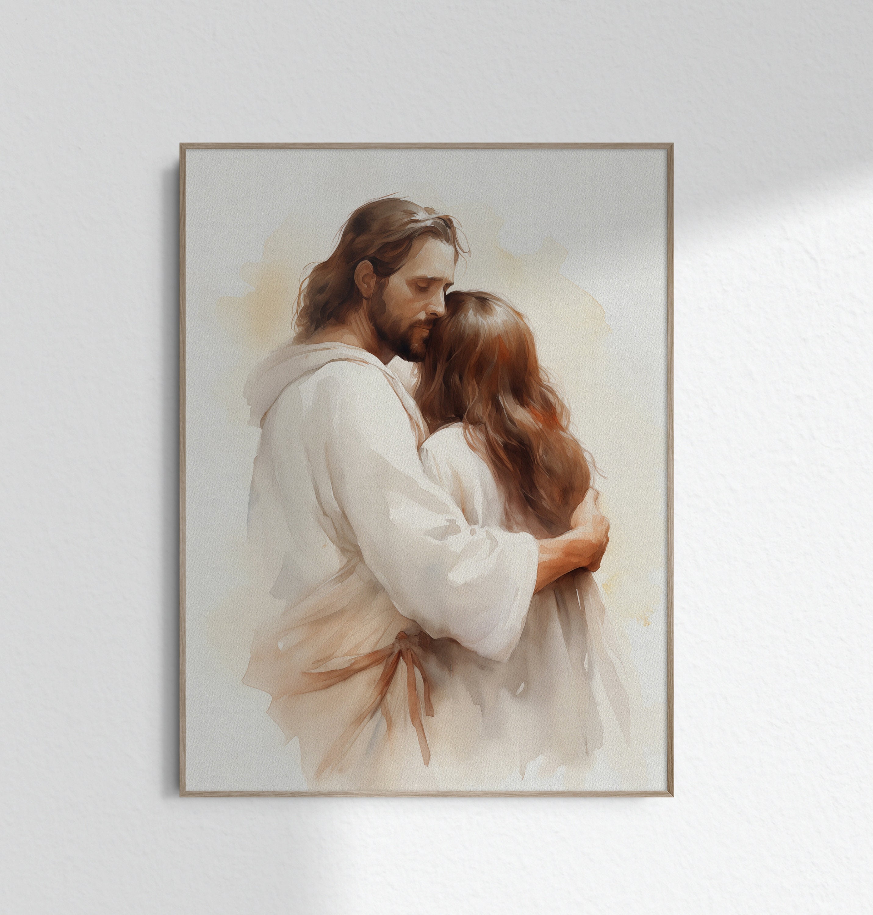 Jesus Hugging Girl Art, Jesus Hugging Woman, Jesus Embrace Woman Jesus ...