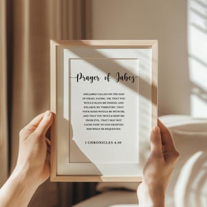 Prayer of Jabez Prayer Gift Christian Prayer Home Decor Prayer 1 ...