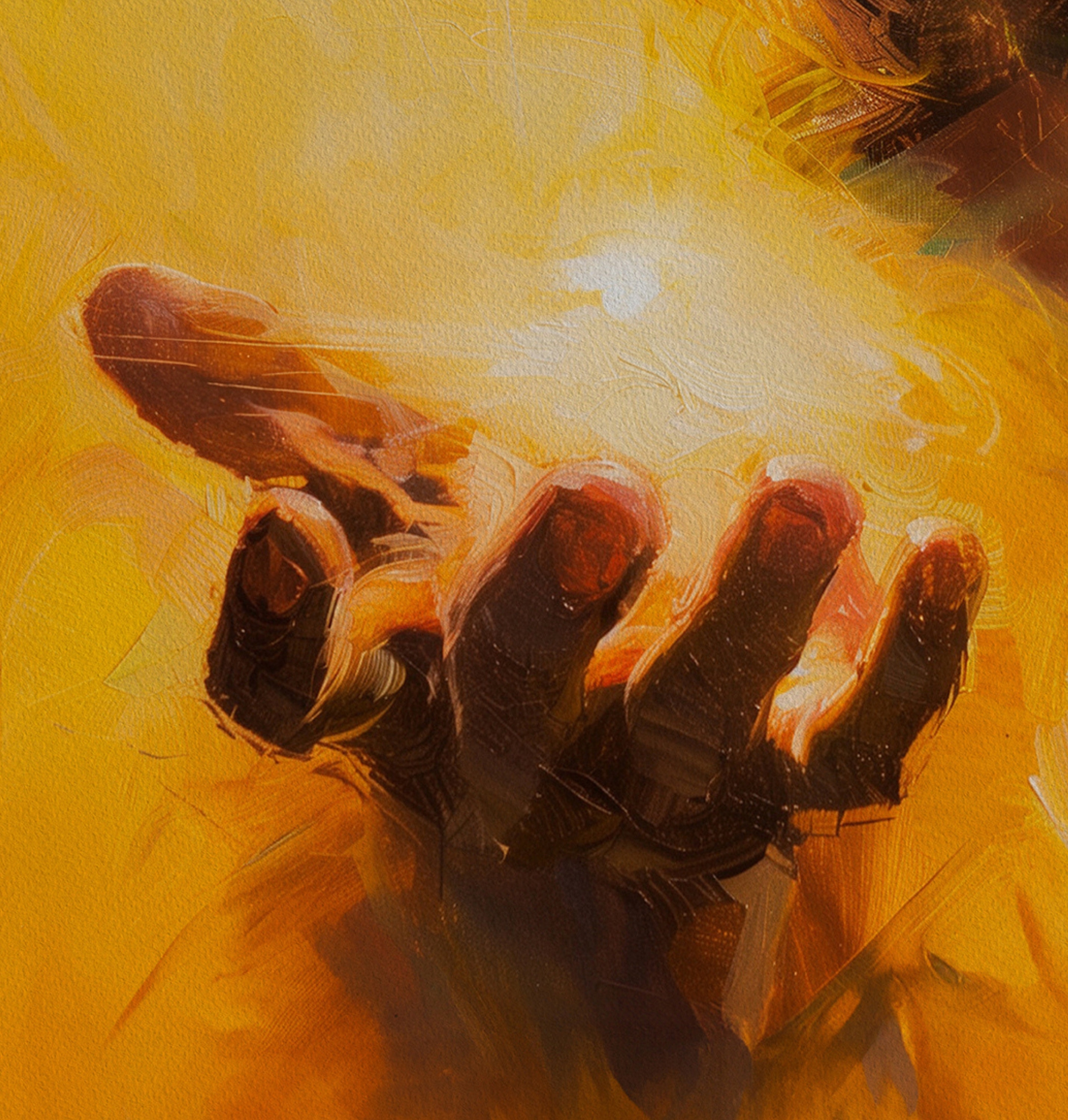 Jesus Christ Reaching Out His Hand of Jesus Painting Jesus Hand of God ...