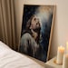 Jesus Christ Gazing at the Stars, Looking at Night Sky Heaven Christian ...