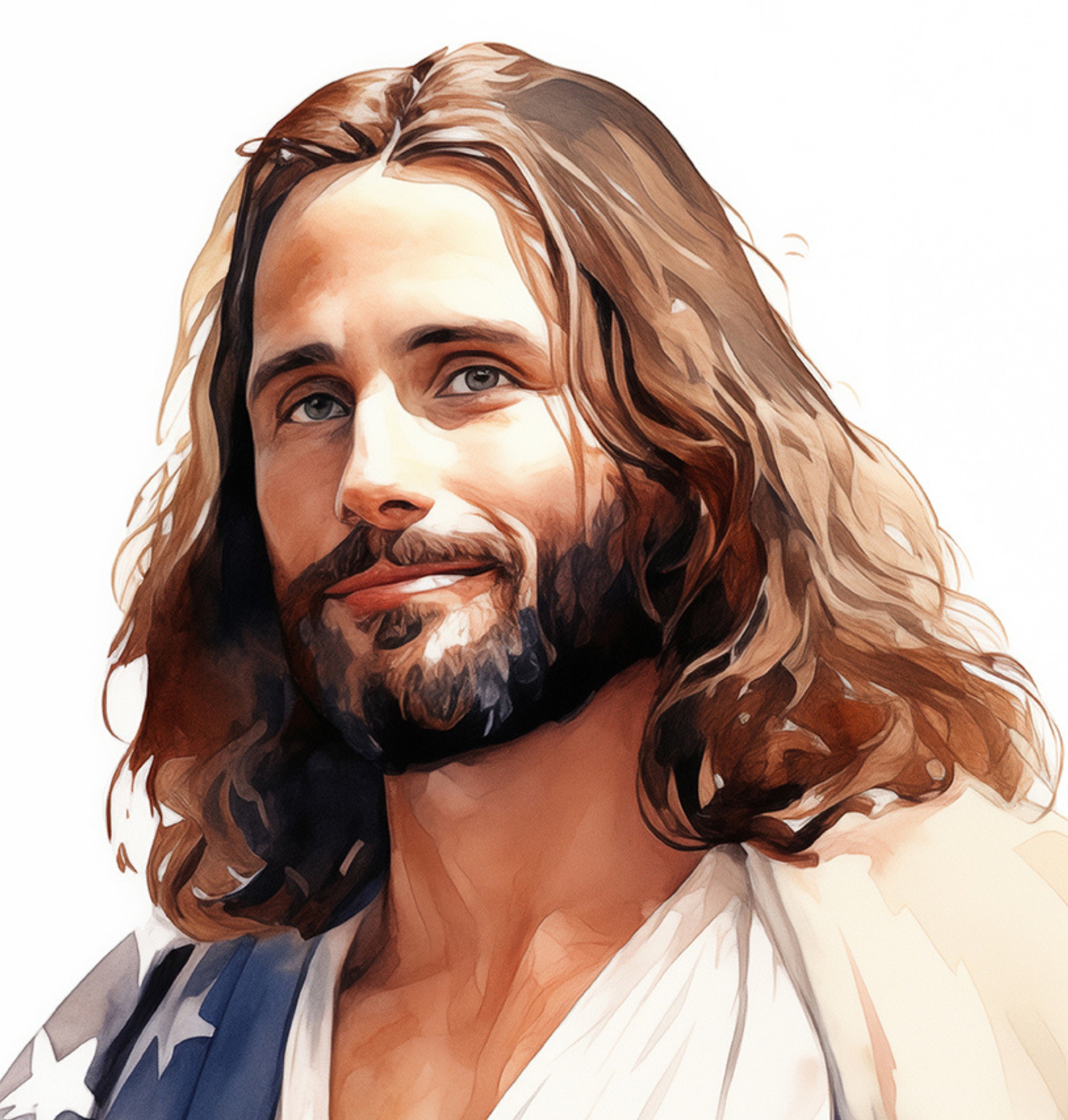 Jesus Loves US Jesus Was American Jesus With American Flag 4th of July ...